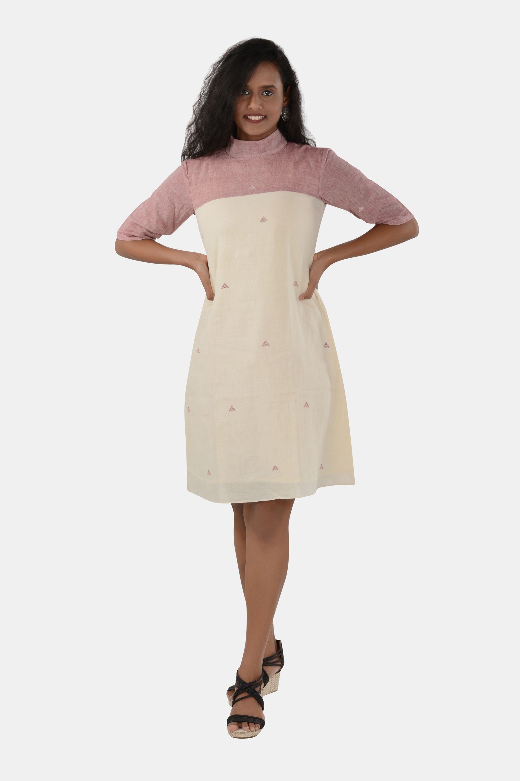 Organic Cotton Handcrafted Dress for Women by Tamaksh - Buy on Upcycleluxe