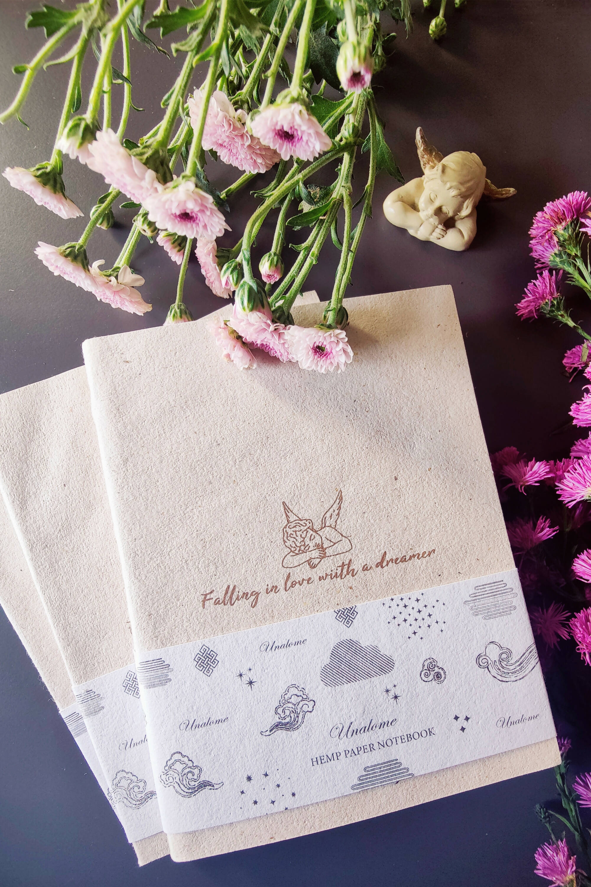 Buy Unalome Unalome Hemp Paper Handmade Notebook Handmade stationery at ...